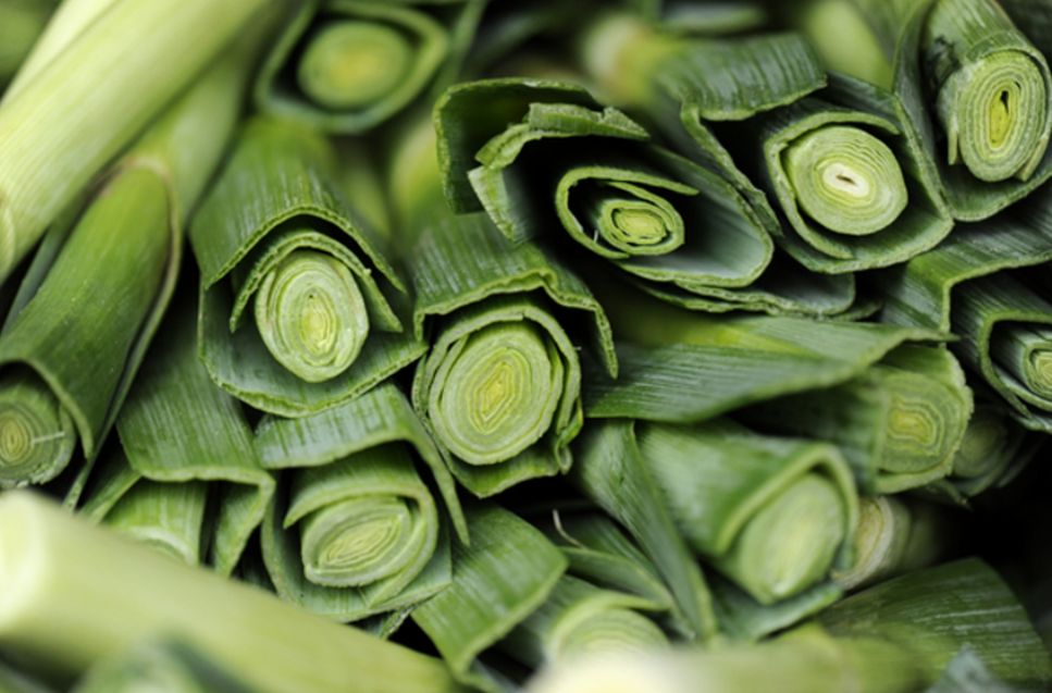 Charred Leeks with Baked Harissa Feta - Produced in Kent