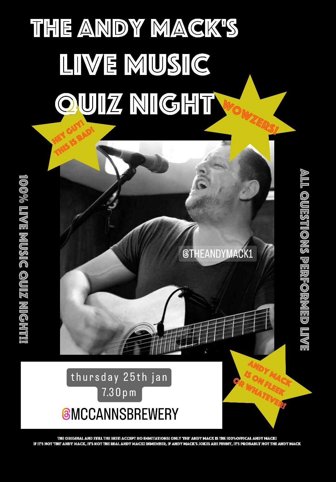 Andy Mack's Music Quiz at McCanns Brewery - Produced in Kent