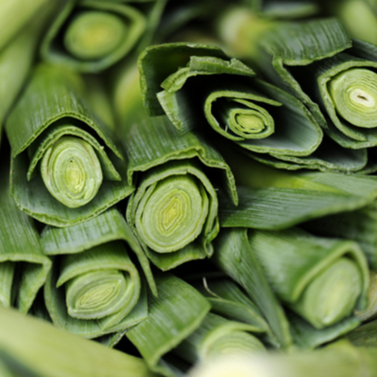 Charred Leeks with Baked Harissa Feta - Produced in Kent